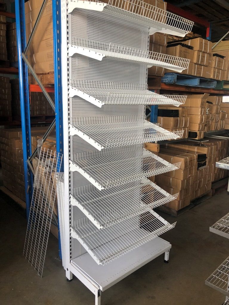 Single Sided Bay 2400H - Shelves for Shops